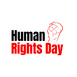 Lettering human rights day design banner web Vector Image
