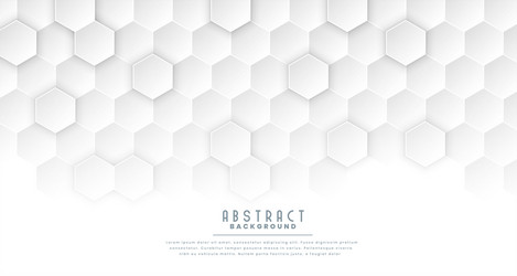 3d hexagonal white pattern background Royalty Free Vector