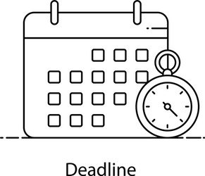 Deadline Royalty Free Vector Image - VectorStock