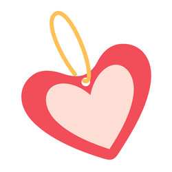 Label sale with red heart gift tag Royalty Free Vector Image