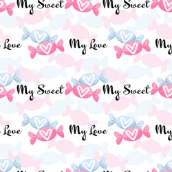 Valentines day seamless pattern with cute rabbits Vector Image
