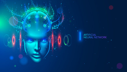 Artificial intelligence concept machine mind Vector Image
