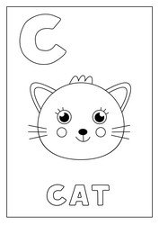 Cat Flashcards for Children Vector Images (over 100)