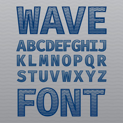 Original wave font poster Royalty Free Vector Image
