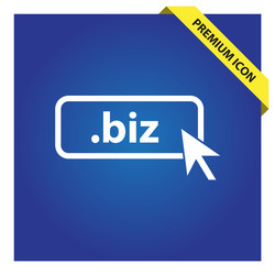 Domain biz icon business card template Royalty Free Vector