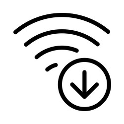 High-speed wireless internet for data downloads Vector Image
