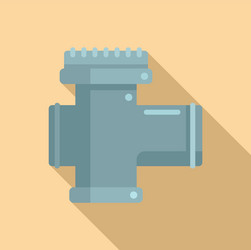 Sewage pipe icon flat drain system Royalty Free Vector Image