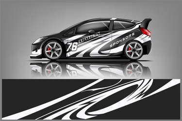 Black drag racing car with orange strip Royalty Free Vector