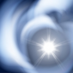 Blue advisement background with sun light effect Vector Image