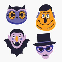 Halloween cute cartoon character cookies Vector Image