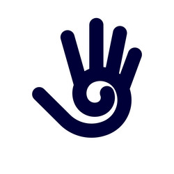 Human hand showing five fingers isolated on white Vector Image