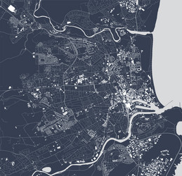 Map of uzhhorod city ukraine urban black Vector Image