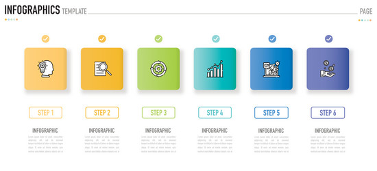 Rectangular infographic for business presentation Vector Image