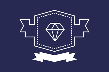 Vintage old diamond logo icon template Royalty Free Vector