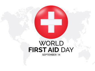 World first aid day emphasizes life-saving skills Vector Image