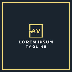 Av circle logo Royalty Free Vector Image - VectorStock