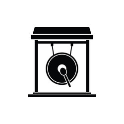 Chinese gong with symbols Royalty Free Vector Image