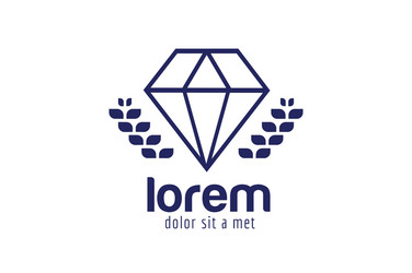 Vintage old diamond logo icon template Royalty Free Vector