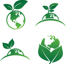 World environment logo icon template Royalty Free Vector