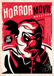 Horror movie production business logo design Vector Image