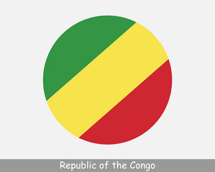 Republic of the congo flag isolated realistic Vector Image