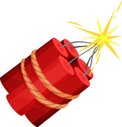 Big dynamite on white background Royalty Free Vector Image