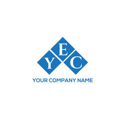 Yec letter logo design on black background Vector Image