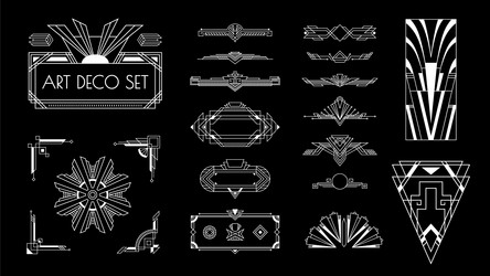 Art deco corners Royalty Free Vector Image - VectorStock