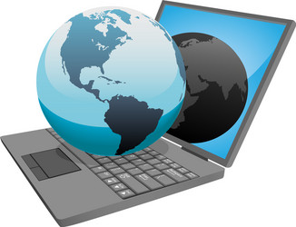 Global wireframe latitude atlantic earth globe Vector Image