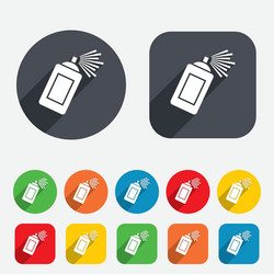 Graffiti spray can sign icon aerosol paint symbol Vector Image