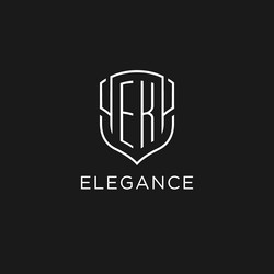 Ek initial wedding monogram logo Royalty Free Vector Image