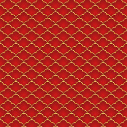 Traditional chinese fish scale seamless pattern Vector Image