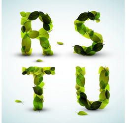 Fall alphabet letters Royalty Free Vector Image