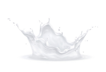 Realistic milk splatter composition Royalty Free Vector