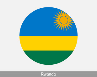 Rwanda flag button Royalty Free Vector Image - VectorStock