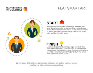 Startup process chart template for presentation Vector Image