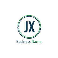 Initial letter jx logo template design Royalty Free Vector