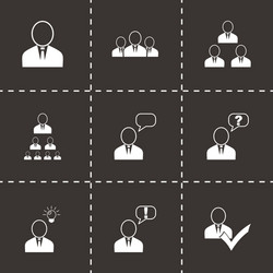 Office people icon set Royalty Free Vector Image