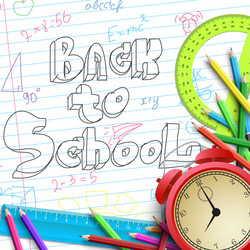 Time for school creative background Royalty Free Vector