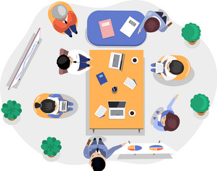 Business office connection working concept Vector Image