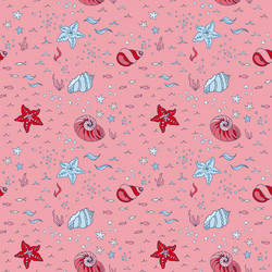 Nautical sea seamless pattern Royalty Free Vector Image