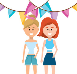 People party cartoons Royalty Free Vector Image