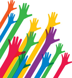 Hands up background Royalty Free Vector Image - VectorStock