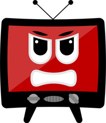 Isolated surprised tv emote Royalty Free Vector Image