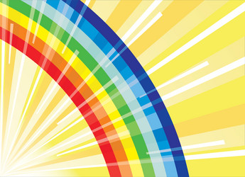 Abstract rural landscape with rising sun Vector Image