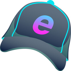 Esports cap hat on isolated background bright Vector Image