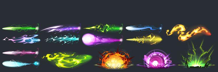 Vfx gun effect Royalty Free Vector Image - VectorStock