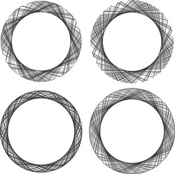 Spirograph pattern like rotating spiral vortex Vector Image