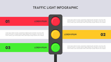 Traffic light decision-making infographic Vector Image