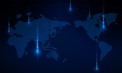 Abstract a scanning stream of binary code numbers Vector Image